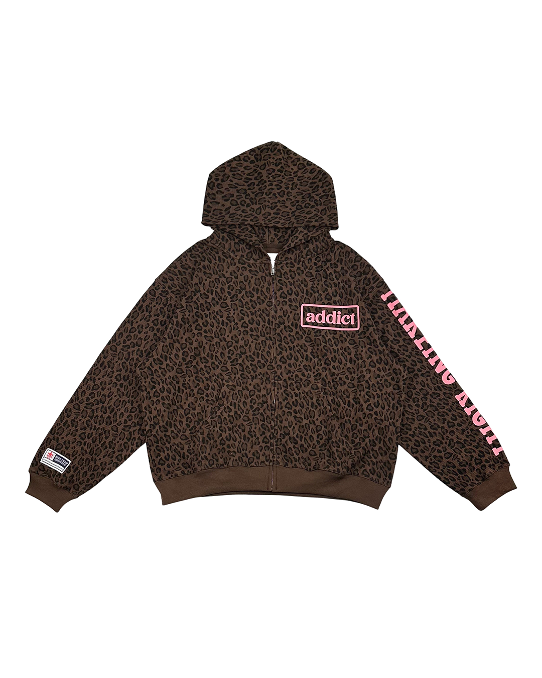 Addict Waffle Zip Hoodie - Leopard - MTA